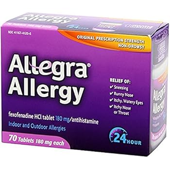 Amazon.com: Allegra 24 Hour Allergy, Tablets, 70 Count: Health ...