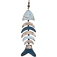 Amazon.com: bouti1583 Wooden Fish Wall Decor Theme, Hanging Fish Bones ...