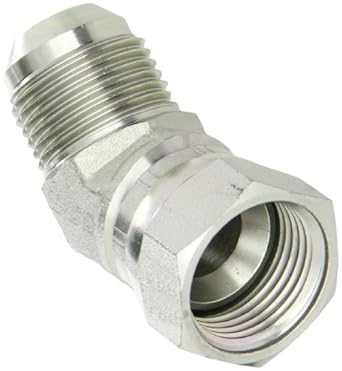 Eaton Weatherhead C5356X12 Carbon Steel SAE 37 Degree (JIC) Flare-Twin Fitting, Swivel, 45 ...