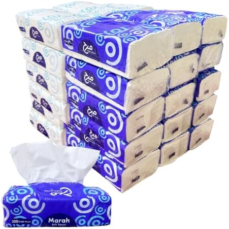 سعر Facial Tissues, 2 Ply, Pack of 50 x 300 Sheets, Real Cotton Feel ...