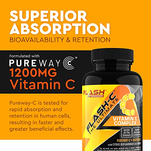 Vitamin C Complex - VIT C Supplement with Citrus Bioflavonoids and D-Ribose - Naturally Vegan ...