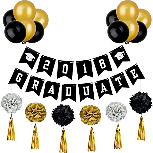 Maxdot 2018 Graduation Banner Graduate Themed Banner and Tissue Paper ...