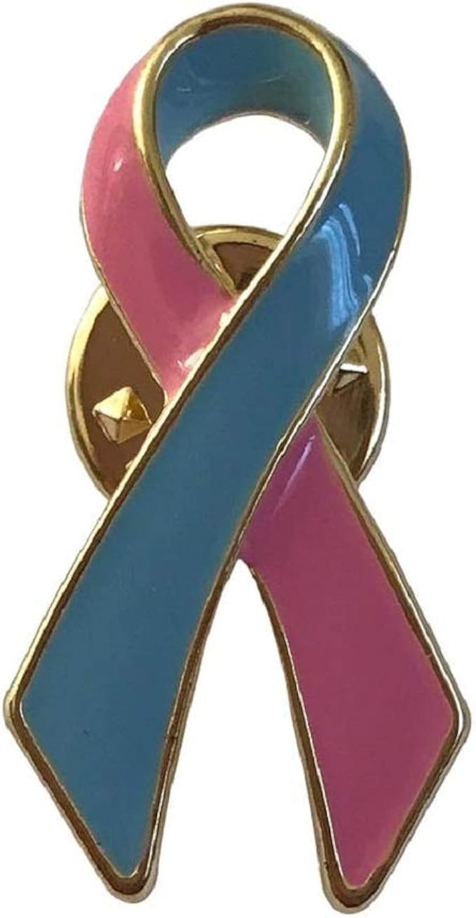 NEW Pink & Blue Awareness Ribbon Lapel Pin Premature Birth, Pregnancy ...