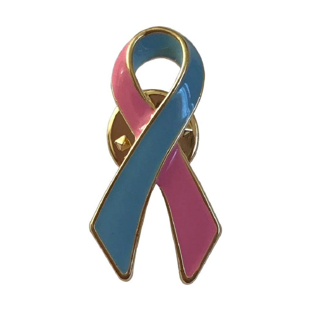 NEW Pink & Blue Awareness Ribbon Lapel Pin Premature Birth, Pregnancy ...