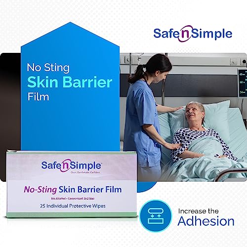 Safe n' Simple Skin Barrier Wipes - 25 Large 5” x 7” Individually ...