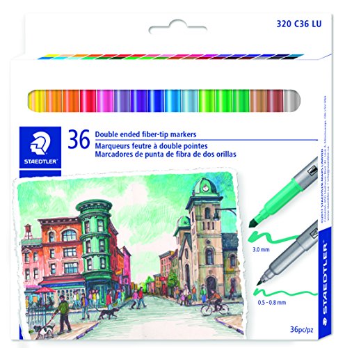Buy Staedtler Double Ended Fiber Tip Markers For Sketching Drawing 