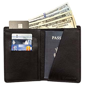 Amazon.com: RFID Blocking Passport Holder Travel Wallet for Men and ...