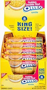 Amazon.com: Oreo Golden Double Stuf Sandwich Cookies - King Size Snack ...