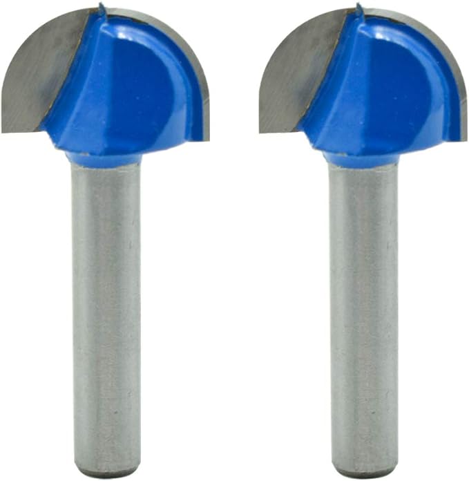 Rannb Cove Box Router Bit 2 Flutes Round Nose Router Bit 1/4" Shank 3/4 ...