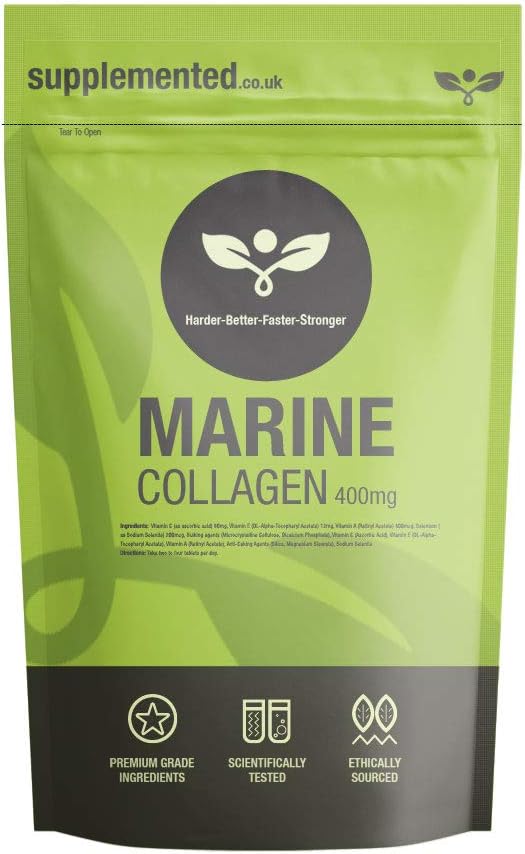 Marine Collagen 180 Capsules 400mg UK Made. Pharmaceutical Grade – BigaMart