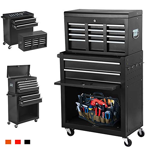 8-Drawer Rolling Tool Chest,Big Tool Storage Removable,Tool Cabinet ...