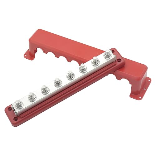 Gloaso 600A Large Bus Bar Copper Busbar 12V -48V DC with 8X 3/8"(M10 ...