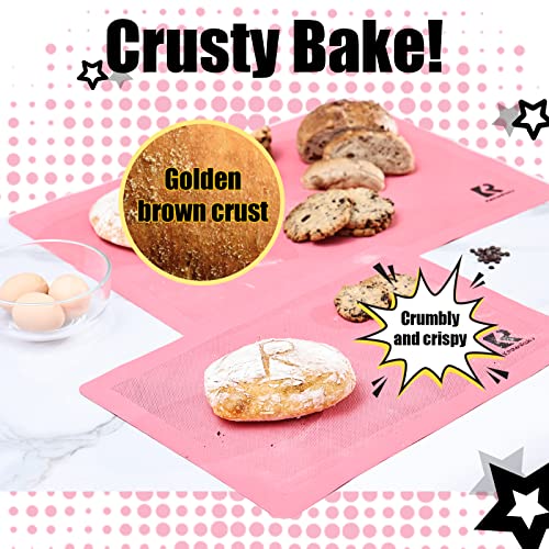 2 Pack Perforated Silicone Baking Sheet Mat,Non-Stick Reusable Food ...