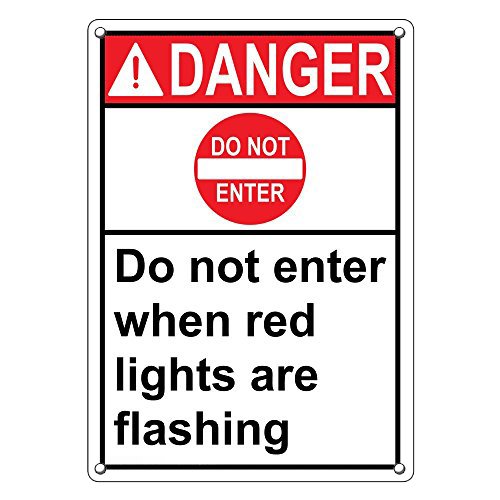 Amazon.com: Weatherproof Plastic Vertical ANSI Danger Do Not Enter When ...