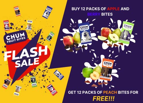 Chum Fruit Bites | Apple | 12 Pack | 100% Fruit | No Added Sugar ...