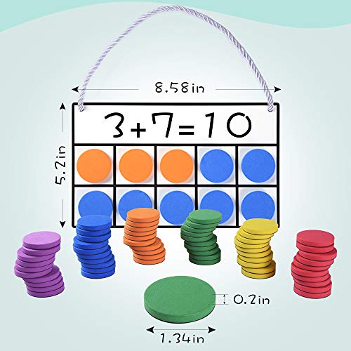 Magnetic Ten-Frame Set, 6 Ten Frames and 60 Colorful Magnetic Math ...