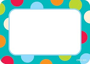 Amazon.com : Creative Teaching Press Labels, Dots on Turquoise (4516 ...