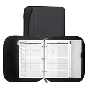 Amazon.com : PDA Monthly Planner, 3-Ring, with Zipper, 8 1/2" x 11 ...
