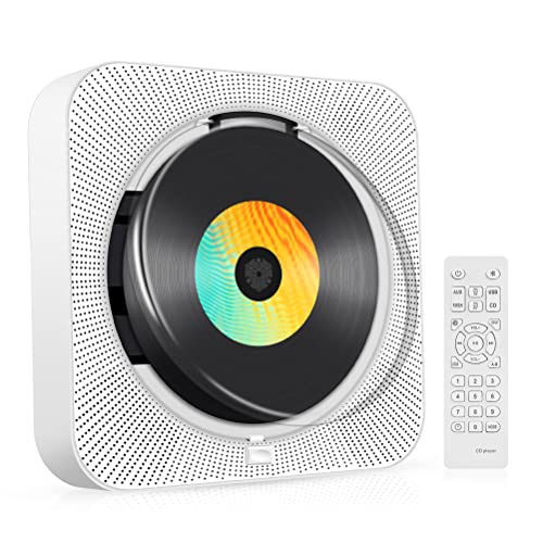 Wall Mountable CD Player Portable: Bluetooth 5.1 CD Player for Home ...