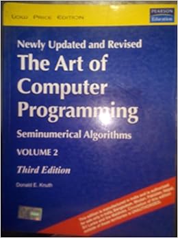 ART OF COMPUTER PROGRAMMING VOL 2: Volume 2 : Knuth, Donald E.: Amazon.in: Books