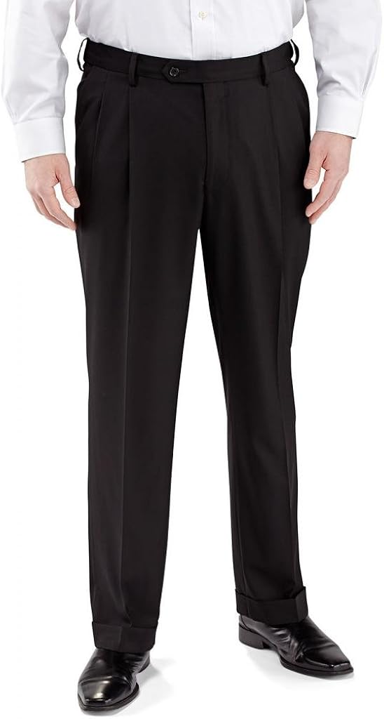 WINTHROP & CHURCH Men's Pleated Front Poly Wool Pants at Amazon Men’s ...