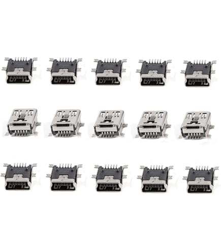 Micro Usb Port Replacement 10-Pack Mini USB 5-Pin B Male Connectors ...