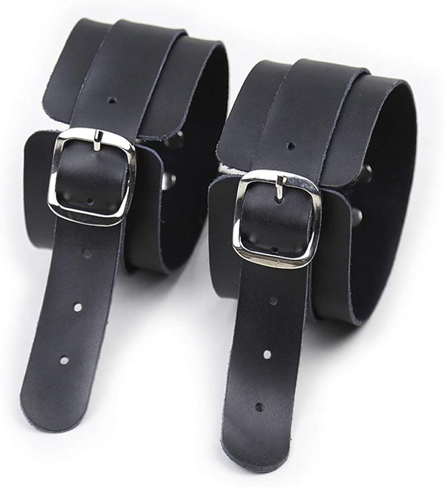 Real Leather Handcuffs Restraints With Chain – BigaMart