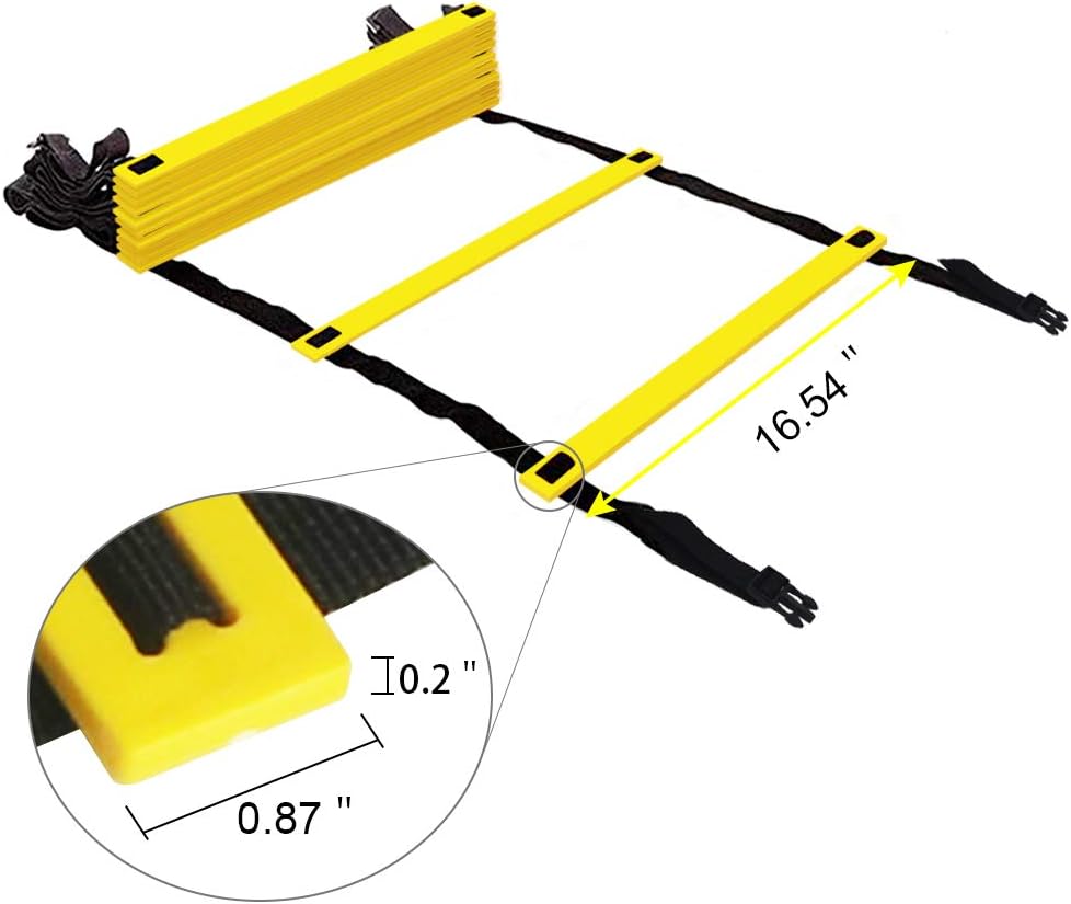 Yakun Agility Ladder for Children Kids Teens with Carrying Bag 12-Rung ...