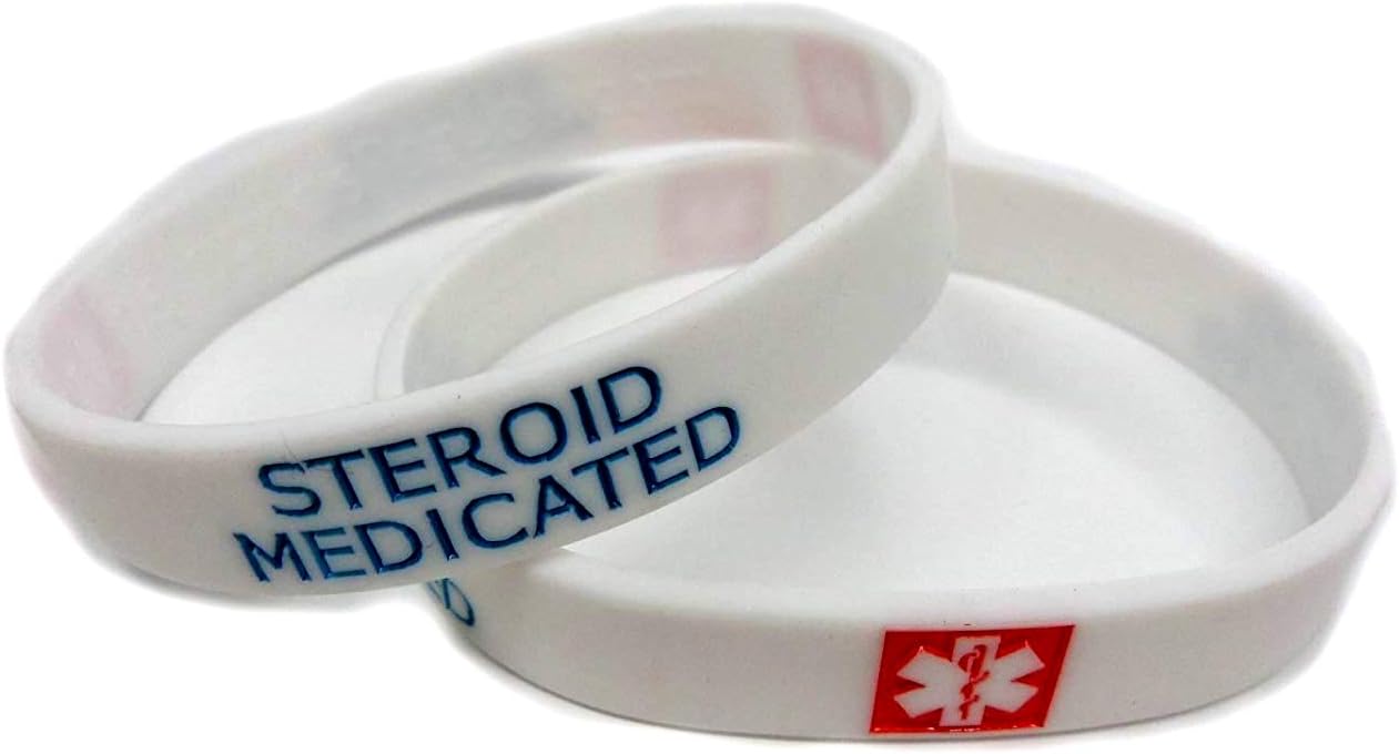 Www wristbandsforyou 2x STEROID MEDICATED Wristband MEDICAL Www wristbandsforyou 2x STEROID MEDICATED Wristband MEDICAL
