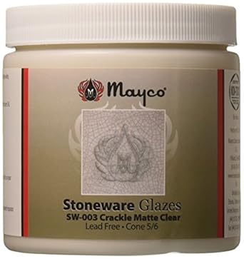 Amazon.com: Mayco Stoneware Glaze, Crackle Matte Clear SW-003, 1 Pint ...