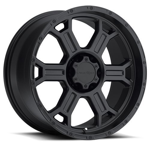 Amazon.com: V-TEC Raptor 372 Matte Black Rear Wheel (17x9"/6x139.7mm ...