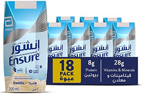 Ensure Vanilla Flavor Liquid Milk, 18 x 200 ml price in Saudi Arabia ...