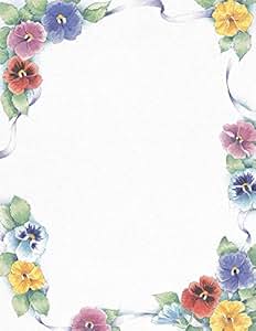 Amazon.com : Great Papers! Pretty Pansies Letterhead, 80 Count, 8.5"x11 ...