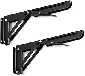 Amazon.com: Sumnacon Sturdy Folding Shelf Brackets - Heavy Duty Metal Triangle Table Bench ...