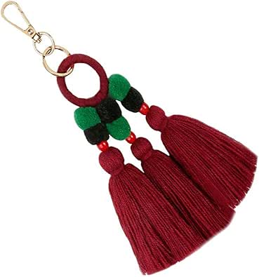 Amazon.com: Colorful key rings Tassel Decorations for Handbags ...