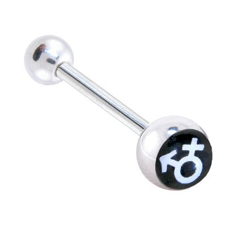 Buy (Black and White Male and Female Symbols Tongue Ring) - Male and ...