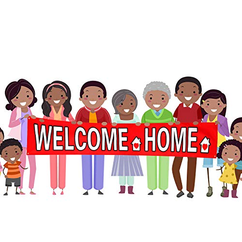 Large Welcome Home Banner Hanging Homecoming Return Home Decoration for ...
