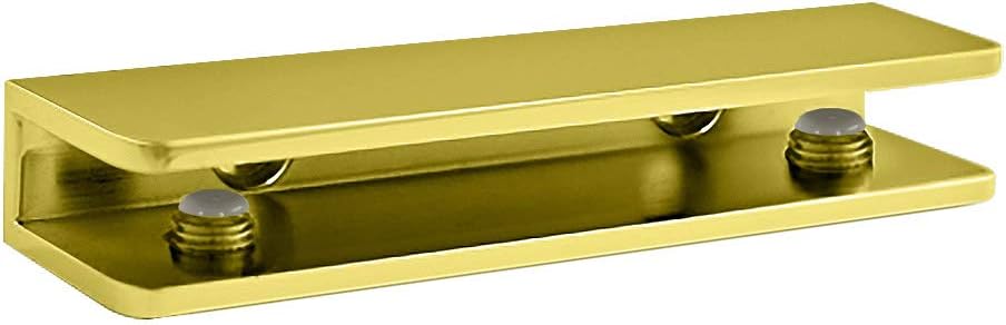 Brass Rectangular Glass Shelf Bracket: Amazon.co.uk: Kitchen & Home