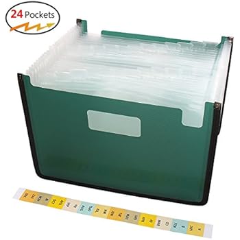 Amazon.com : 24 Pockets Expanding Files Folder/ A4 Expandable File ...