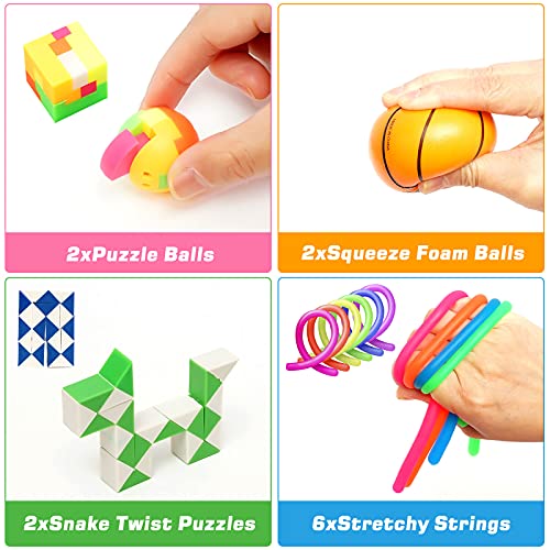 30 Pack Fidget Toy Set Relieves Stress Anxiety Sensory Fidget Toys for Kids & Adults, Fidget ...