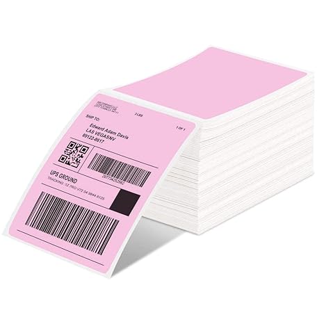 Mua Phomemo 4x6 Thermal Label Printer Paper - 500 PCS Pink 4"x6" Fan ...