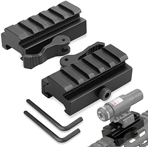 LONSEL Picatinny Riser Mount, 2 Pack Low Profile Rail Riser Mounts ...