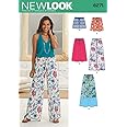 Amazon.com: New Look Ladies Easy Sewing Pattern 6271 Drawstring Skirts ...