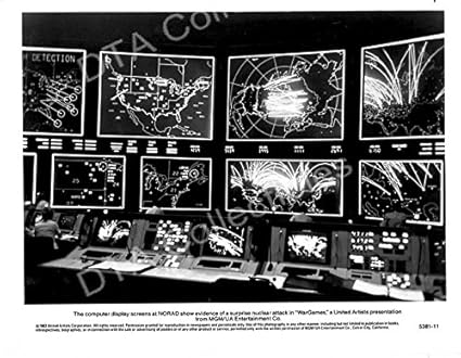MOVIE PHOTO: WAR GAMES-1983-B&W 8"x10" MOVIE STILL-NORAD COMPUTERS FN ...