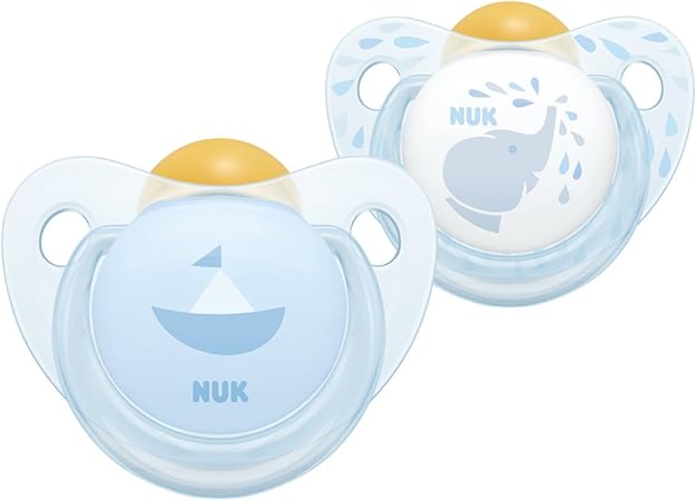NUK Rose & Blue Baby Dummies | 0-6 Months | BPA-Free Latex Soothers ...