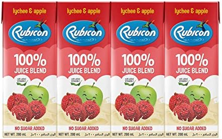 Rubicon Lychee Apple No Sugar Added Juices for Kids - Pack of 4 Pcs 4 x ...