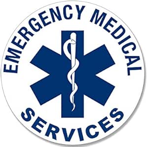 Amazon.com: Round Emergency Medical Services Logo Sticker (EMS Decal ...