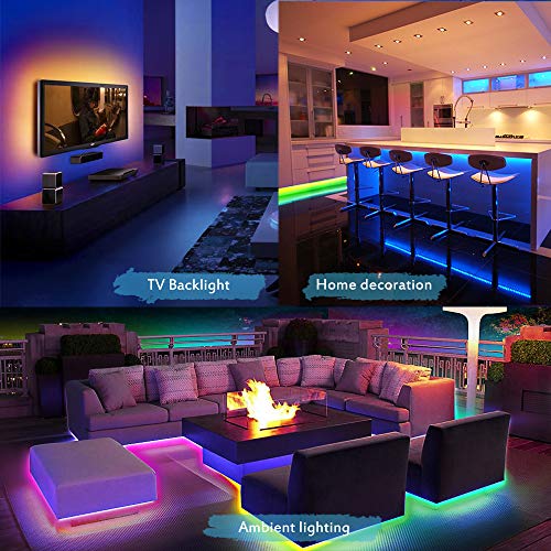 ALITOVE 5mm WS2812B Individually Addressable RGB LED Strip Light 6.6ft ...
