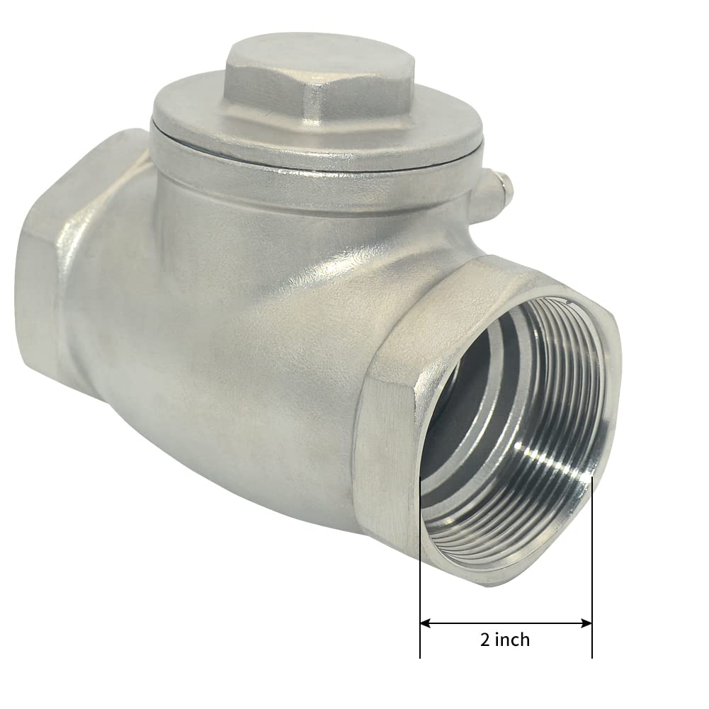 Mua Stainless Steel SS316 NPT 2" Swing Check Valve WOG 200 PSI PN16 ...