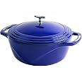 Amazon.com: Lodge USA Enamel 4.5 Qt Enameled Cast Iron Dutch Oven ...